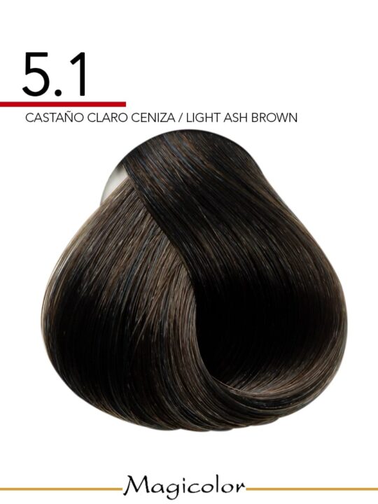 Tinte Magicolor Castaño Claro Ceniza 5.1 100 ml – Unikabell Cosmética